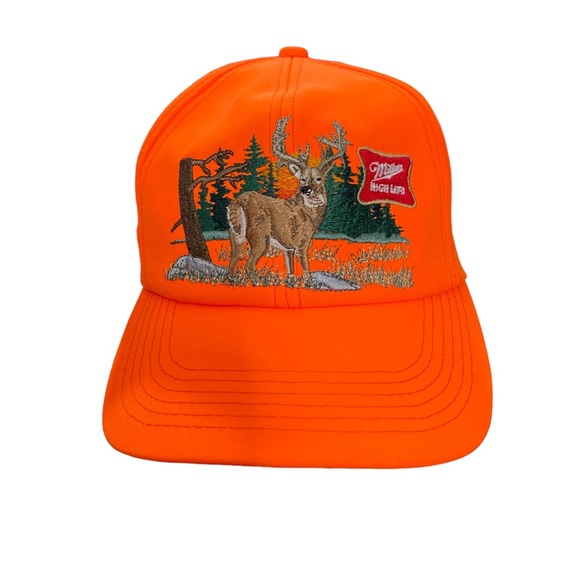 Miller | Accessories | Miller High Life Hat Orange Beer Deer Hunting ...